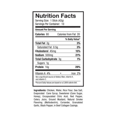 Ostrim- Chicken Meat Sticks 42g/10bx – Elite Nutritional Products